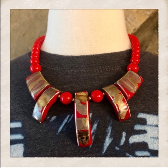 Vintage | Jewelry | Vintage Red Gold Necklace Marked Japan | Poshmark